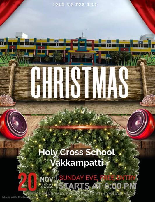 Christmas potluck with santa | PosterMyWall