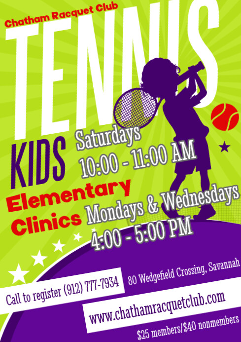 Copy of KIDS TENNIS POSTER | PosterMyWall