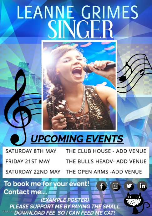 Personal Promotion Singer Ad Flyer | PosterMyWall