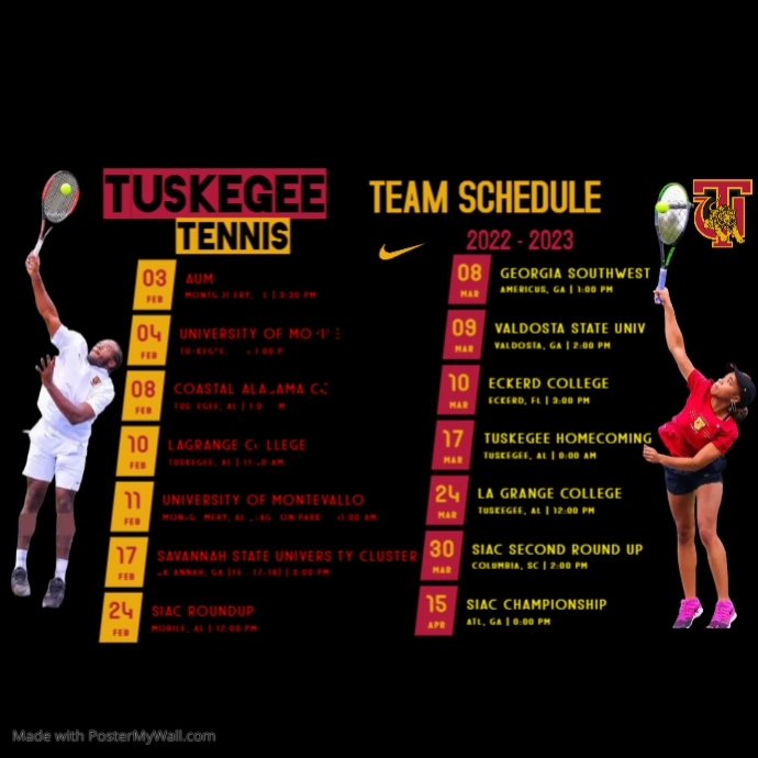 SPORTS TEAM SCHEDULES (1) | PosterMyWall
