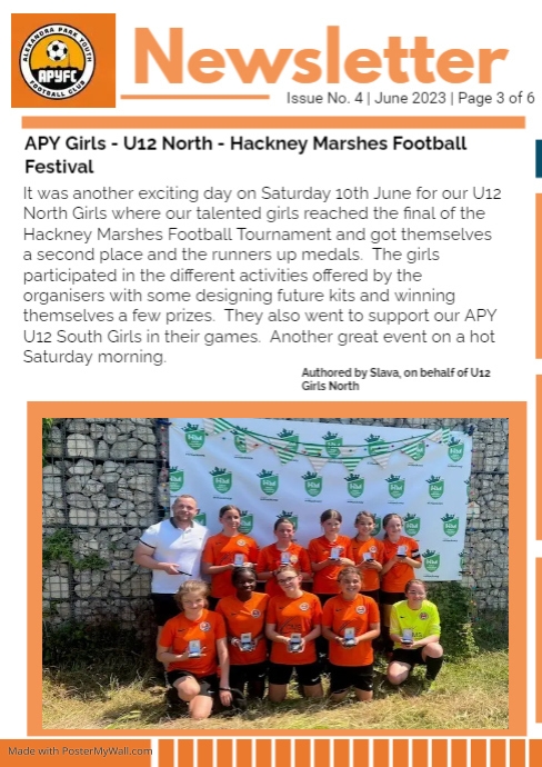 Orange Custom Branded Newsletter Page (2) | PosterMyWall