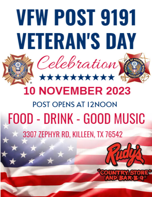 Veteran's day parade ceremony flyer. | PosterMyWall