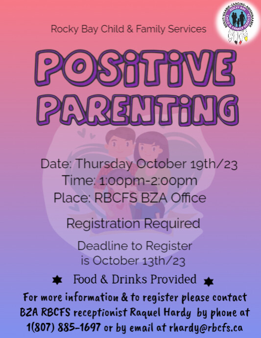 Positive Parenting BZA Oct19/23\ | PosterMyWall