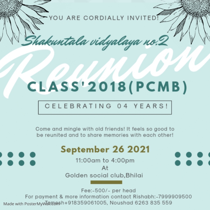 Copy of Elegant Class Reunion Invitation Design | PosterMyWall