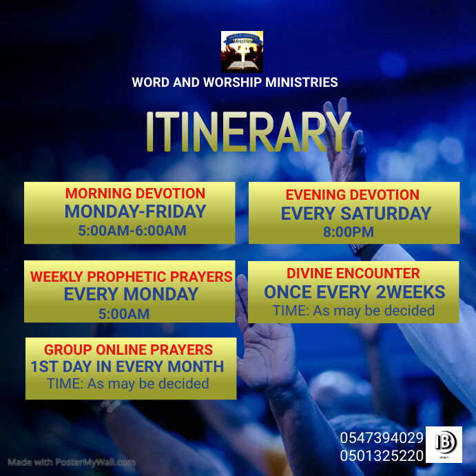 Copy of church weekly events program flyers | PosterMyWall