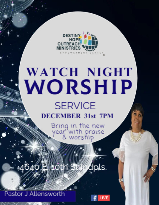 Church Watch Night Service | PosterMyWall