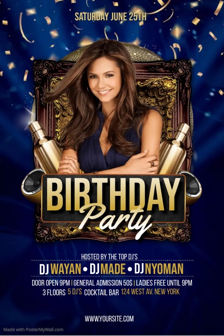 Celebrity Birthday Poster | PosterMyWall