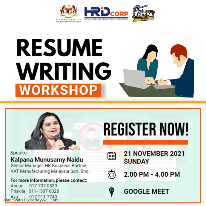 Copy of Professional Resume Writing Workshop Flyer | PosterMyWall