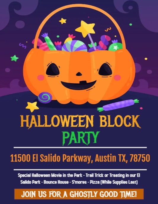 Halloween Block Party | PosterMyWall
