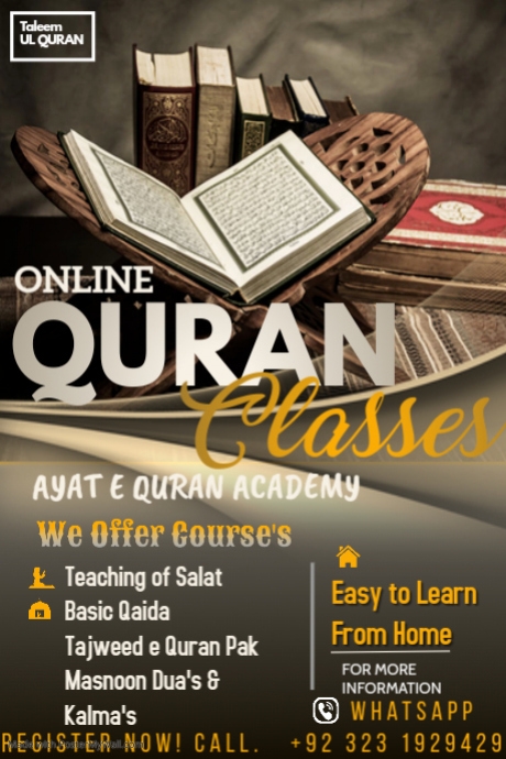 Copy of Copy of Online Quran classes,Quran,ramadan | PosterMyWall