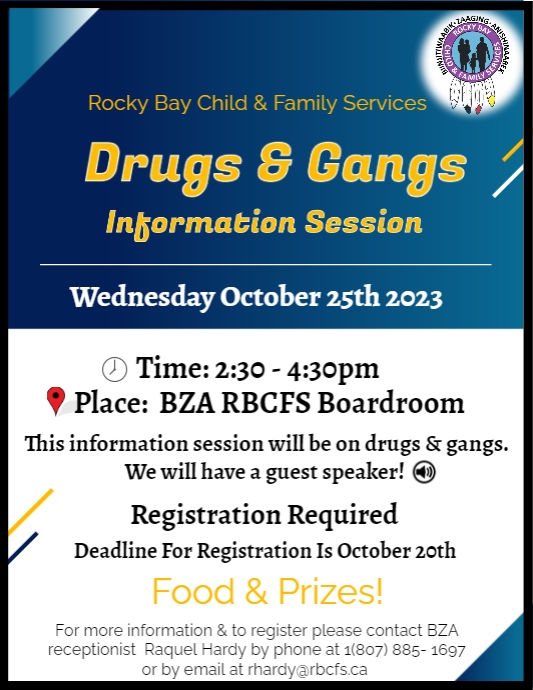 Drugs & Gangs Info Session Oct25 | PosterMyWall