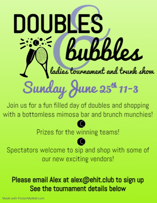 Doubles and Bubbles | PosterMyWall