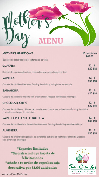 Copy of Copia de women's day, women's day menu | PosterMyWall