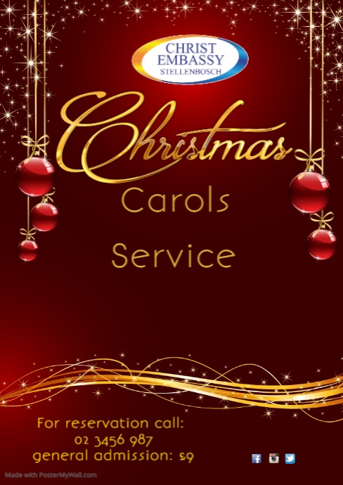 Copy of Christmas Carol Service Poster | PosterMyWall