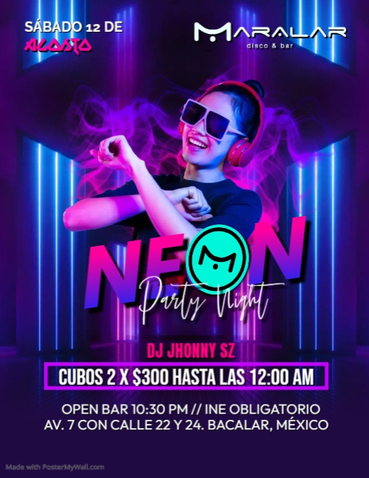 Friday Neon Party | PosterMyWall