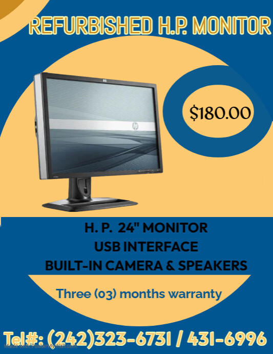 H.P. 24" MONITOR FLYER | PosterMyWall