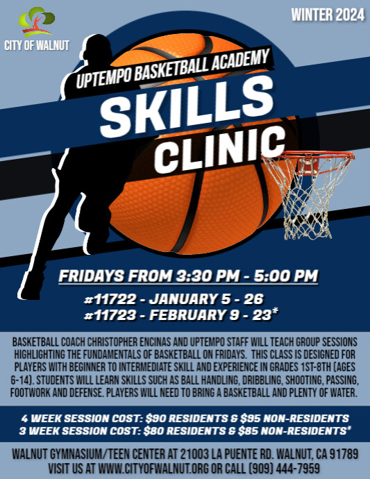 SKILLS CLINIC Winter 24 | PosterMyWall