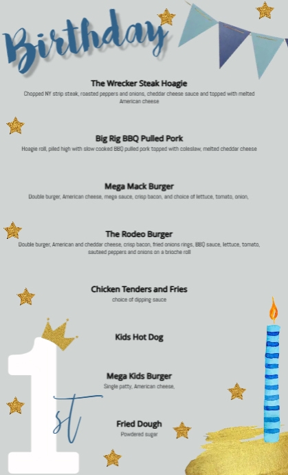 my 1st birthday template (1) | PosterMyWall