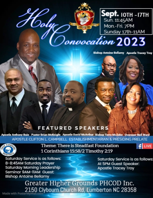 Holy Convocation , apostolic flyer Jurisdicti | PosterMyWall