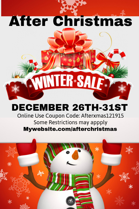Copy of After Christmas Retail Sales Event Template | PosterMyWall