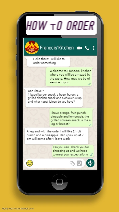 Copy of Copy of iphone phone whatsapp chat simulation story | PosterMyWall
