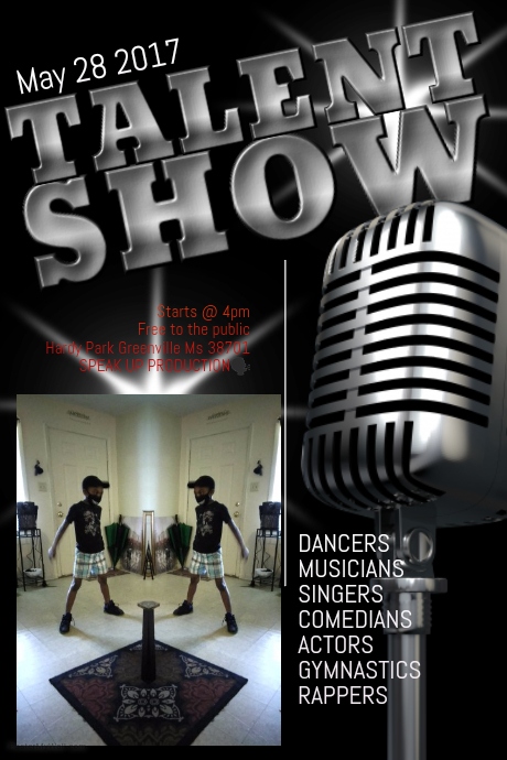 Copy of Talent Show Poster Flyer Template | PosterMyWall