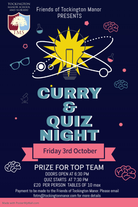 Blue Trivia Night Contest Poster | PosterMyWall