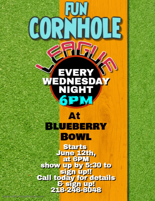 Cornhole Tournament Bean Bag Toss Event Flyer | PosterMyWall