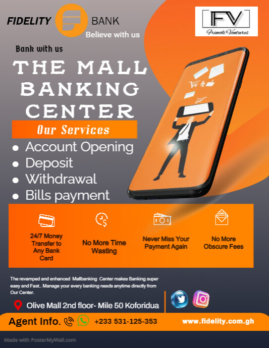 Orange Digital Cash App Flyer | PosterMyWall