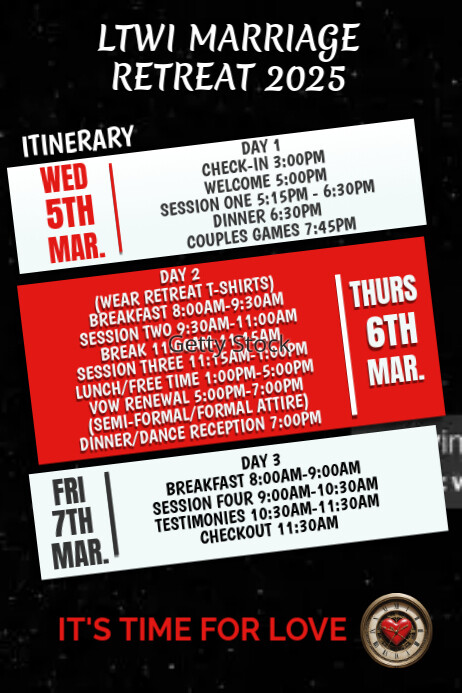 LTW CRUISE ITINERARY | PosterMyWall