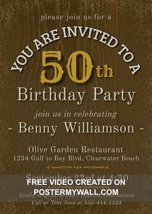 Man's Birthday Party Invitation Template | PosterMyWall