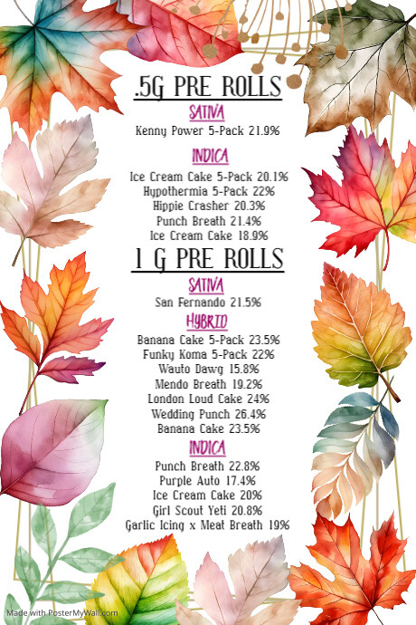 Free Fall Autumn Menu Template (1) | PosterMyWall