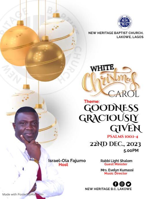 Christmas Carol Church Service | PosterMyWall