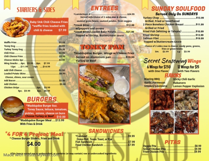 inside of menu | PosterMyWall