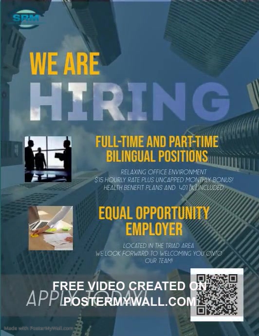 Copy of We are hiring executive corporate flyer video | PosterMyWall