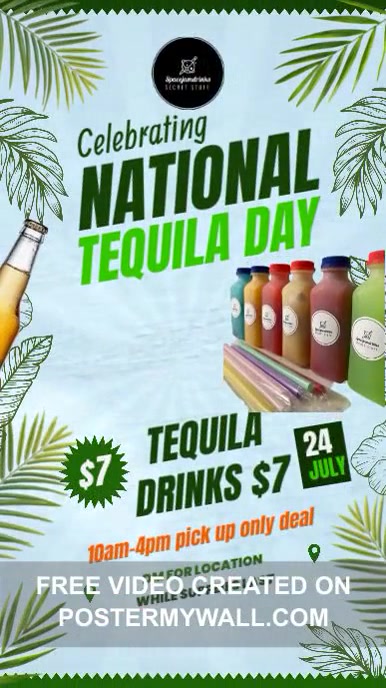 National Tequila Day Display Template | PosterMyWall