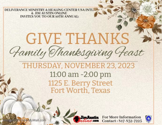 Copy of Thanksgiving DMHC FW 2023 (1) | PosterMyWall