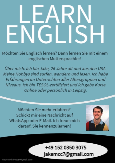 Copy of English lessons template flyer | PosterMyWall