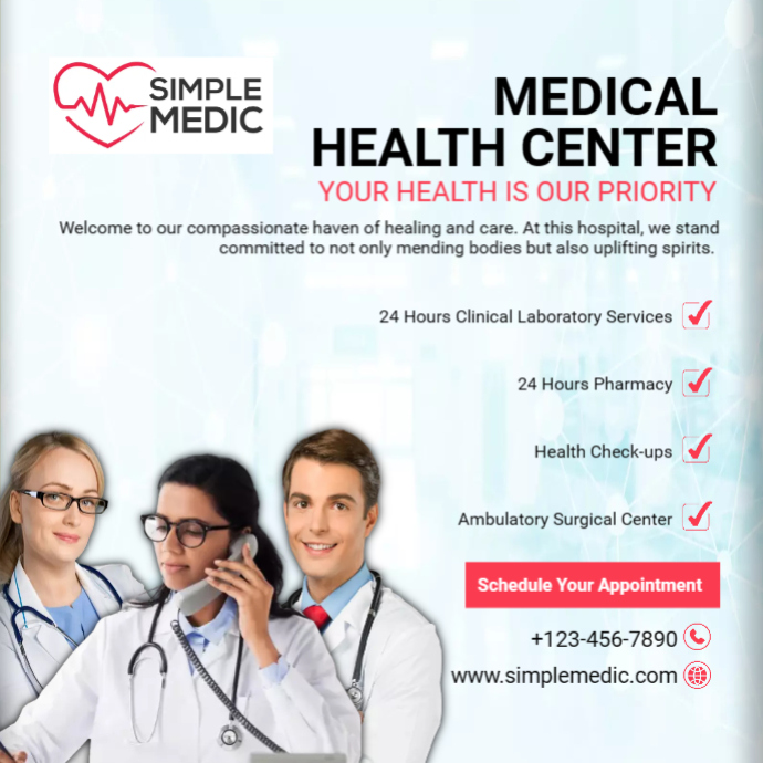 Copy of Simple Medic Mockup Flyer #3 | PosterMyWall