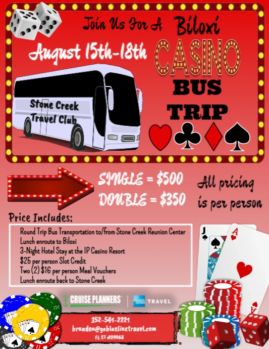 Casino Bus Trip Event | PosterMyWall