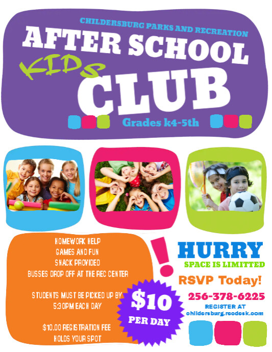 After school kids program | PosterMyWall