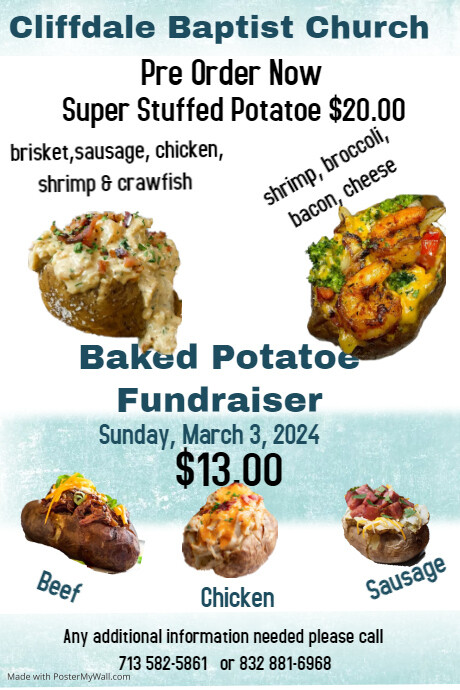 Copy of Baked Potatoe Bar Flyet | PosterMyWall