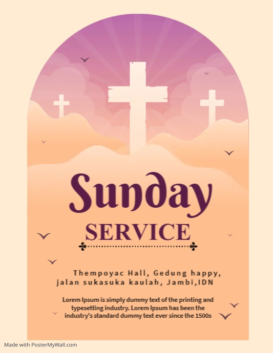Sunday Service | PosterMyWall