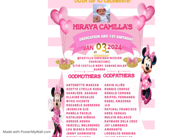 MINNIE MOUSE BIRTHDAY INVITATIONS | PosterMyWall