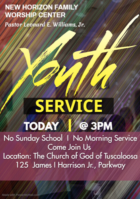 Youth service | PosterMyWall