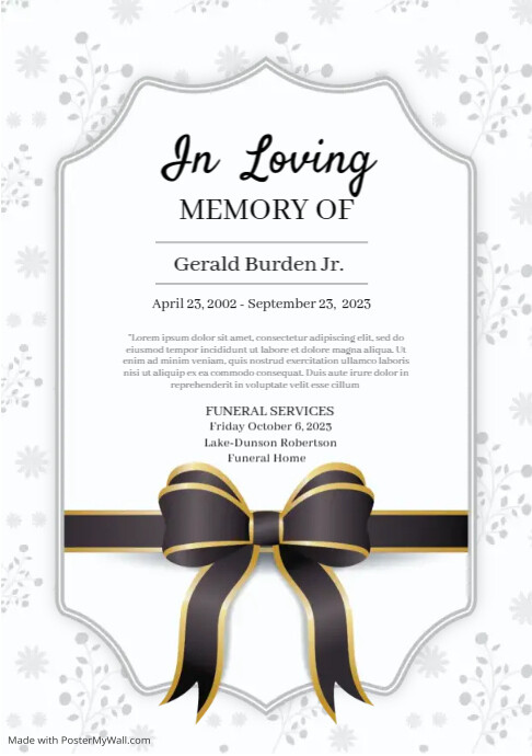 funeral service | PosterMyWall