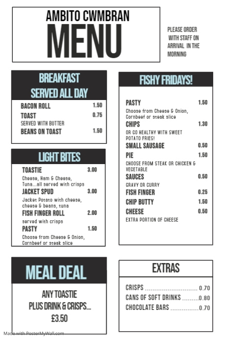 Copy of Simple Restaurant Menu Template | PosterMyWall