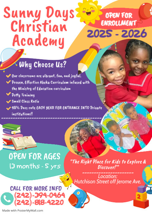 preschool enrollment advertisement | PosterMyWall