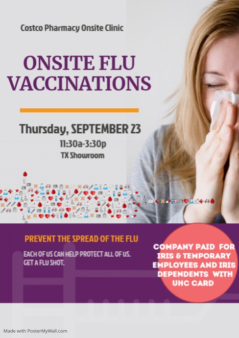 TX Flu shot flyer | PosterMyWall