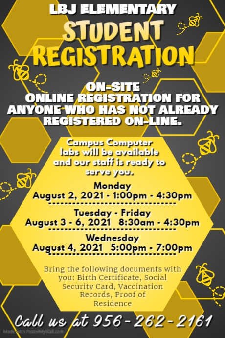 Registration 2021-2022 | PosterMyWall